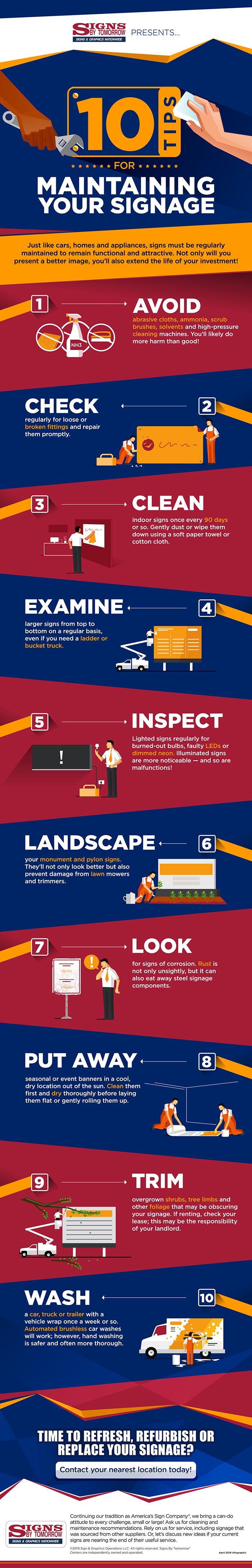 Infographic: 10 Tips For Maintaining Your Signage | Signs By Tomorrow