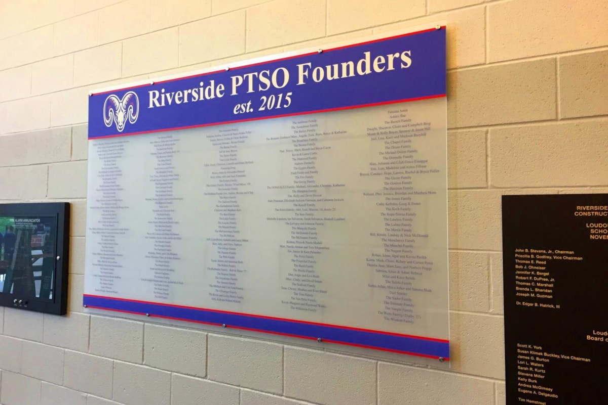 Acrylic Plaque Donor Wall by Signs by Tomorrow Rockville