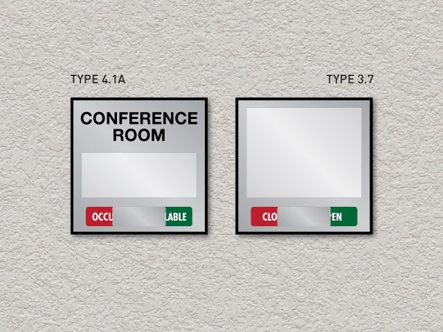 ADA signs with windows for paper inserts