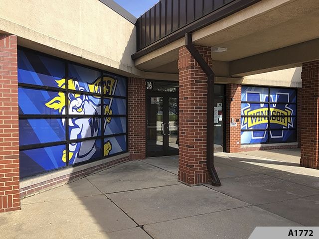 Window graphics grab the attention of passersby, increasing the ...